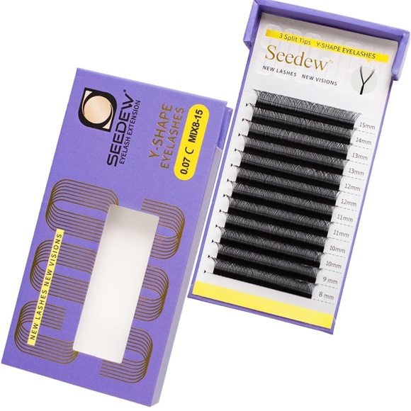 Makeup | Split Tips Lash Extensions Natural Lash Clusters Y Shape Lash ...